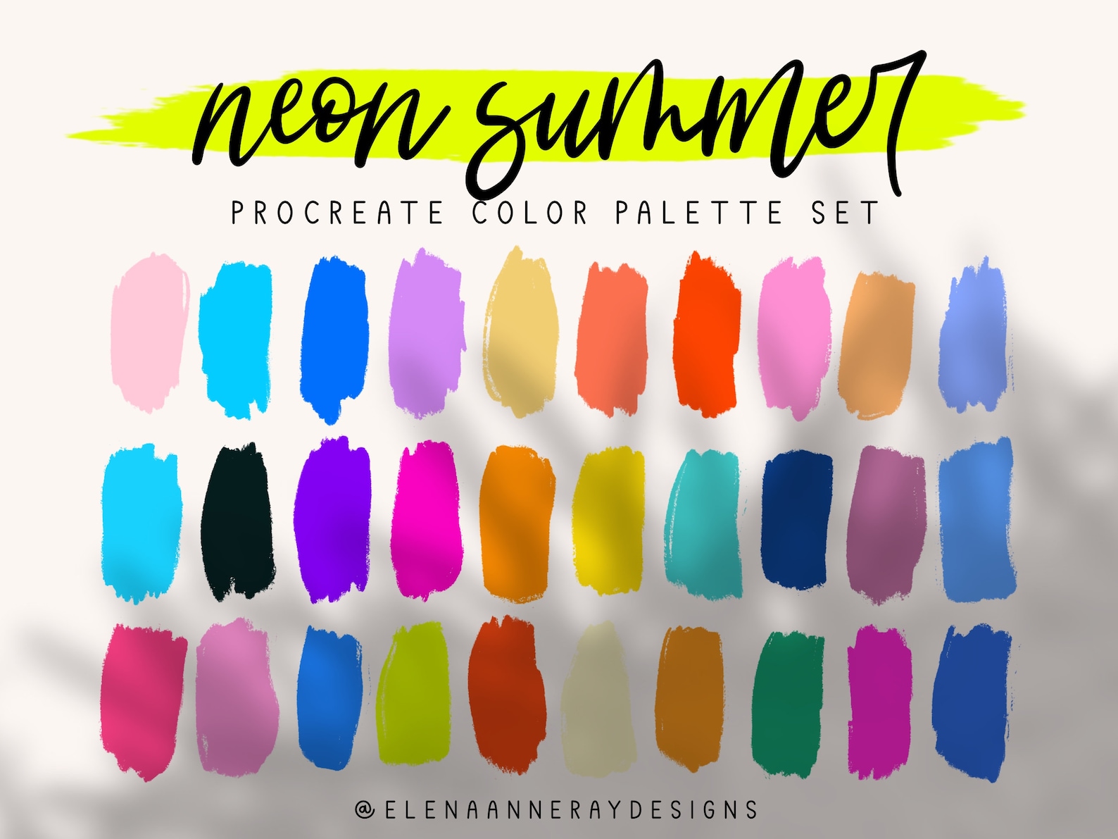 4 Procreate Color Palettes Gradient Procreate Color Palette - Etsy