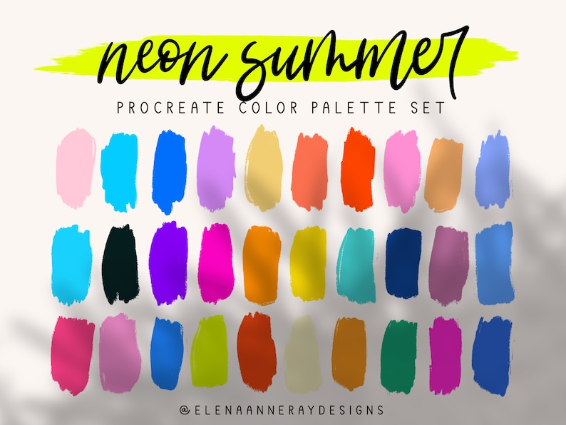 4 Procreate Color Palettes Gradient Procreate Color Palette - Etsy