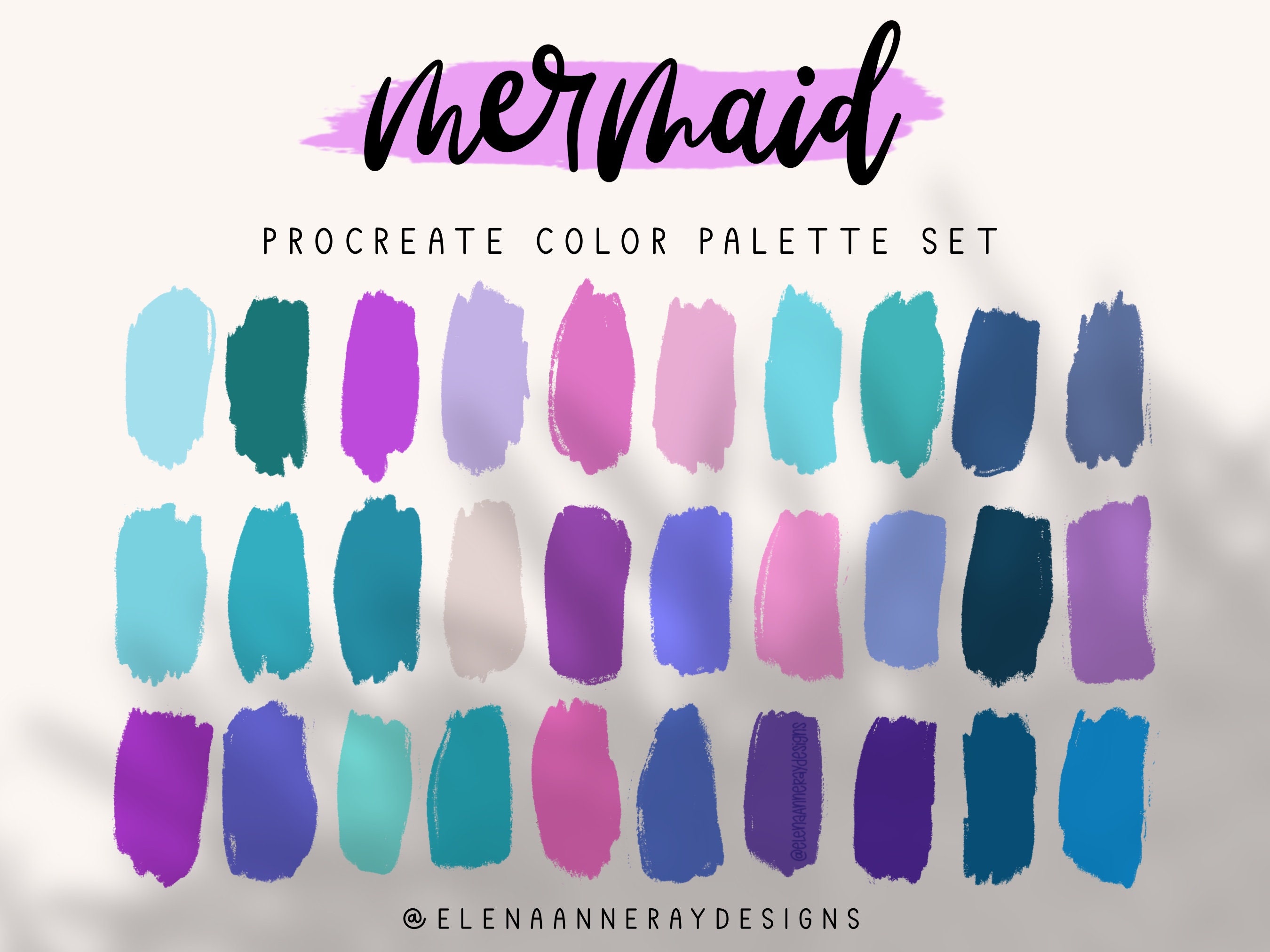 6 Procreate Color Palettes Mermaid Procreate Color Palette - Etsy