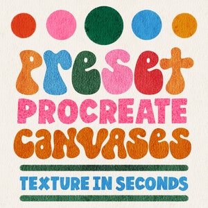 Preset Procreate Canvases With Textured Layers, Easy to Use Paper ...