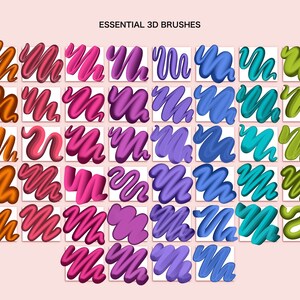 Essential Lettering Procreate Brushes | Grid Builder | 3D Digital ...