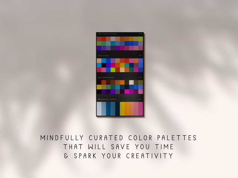 4 Procreate Color Palettes Gradient Procreate Color Palette - Etsy