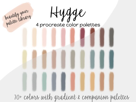4 Procreate Color Palettes Gradient Procreate Color Palette | Etsy