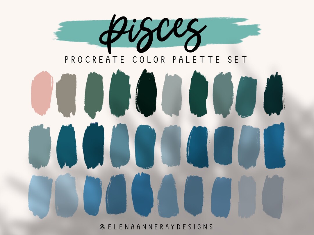 3 Procreate Color Palettes, Pisces Aesthetic, Sea Colors, Procreate ...