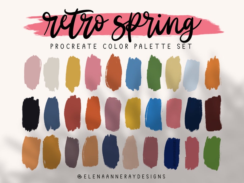6 Procreate Color Palettes Retro Color Palettes Boho Color - Etsy