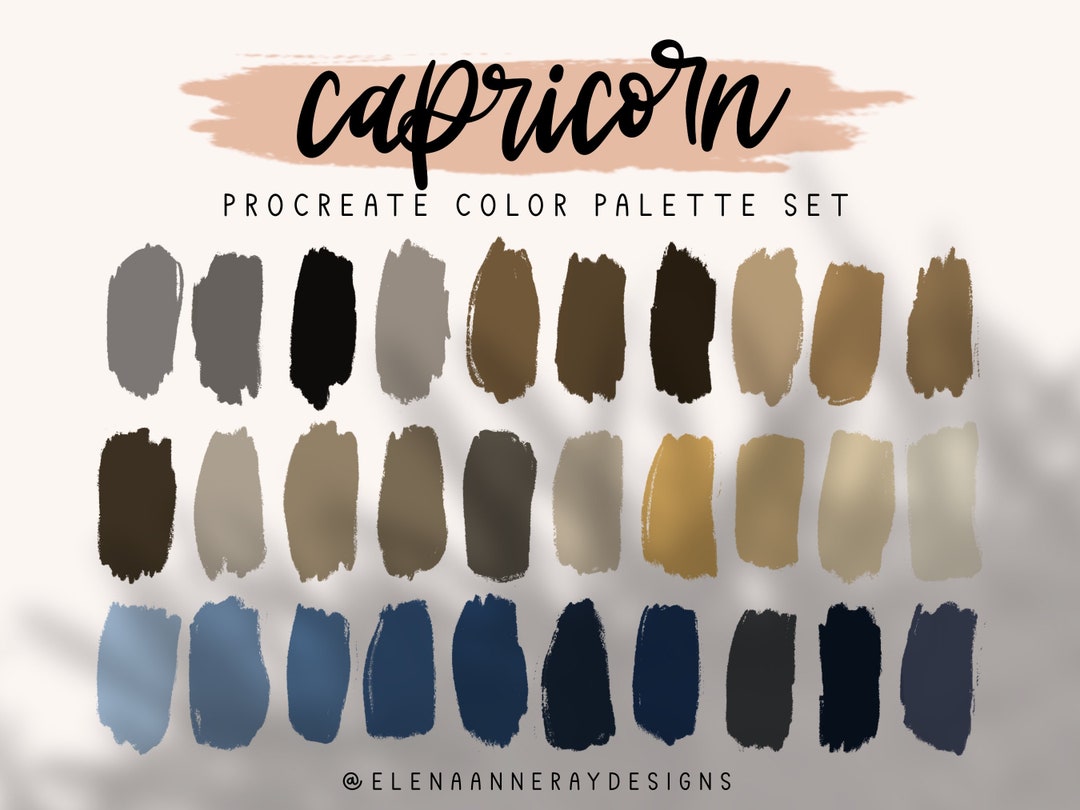 3 Procreate Color Palettes Capricorn Aesthetic Earth Colors - Etsy ...