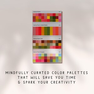 4 Procreate Color Palettes, Warm Tones & Florals, Spring + Summer ...