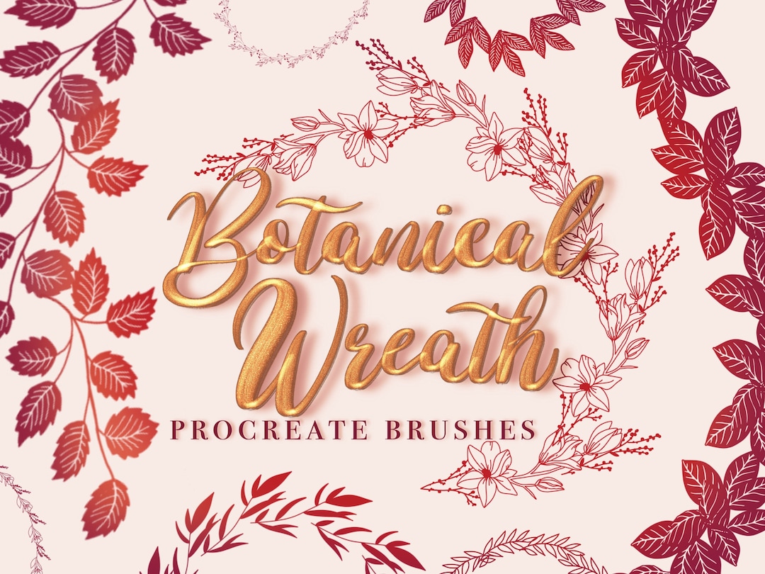 Procreate Floral Brushes Wreath Brushes for Procreate Botanical ...