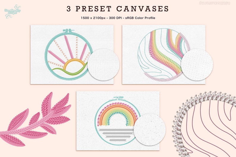 Realistic Embroidery Procreate Brushes | Digital Art Kit for Procreate ...