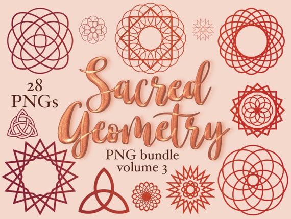 Sacred Geometry PNG Image Bundle Pagan Geometric Triquetra & - Etsy Canada