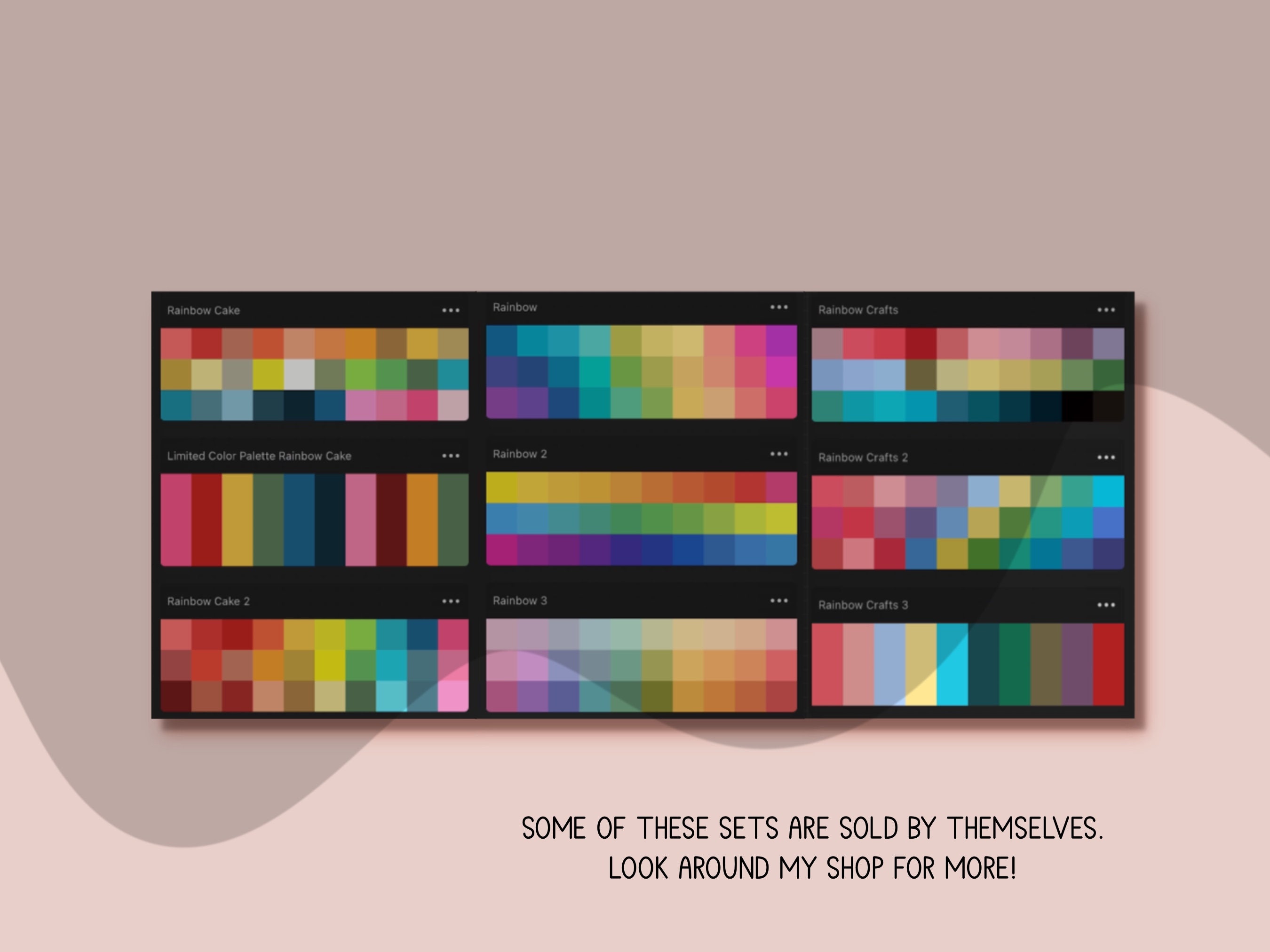Rainbow Procreate Stamps and Color Palette Bundle for Digital Art on ...