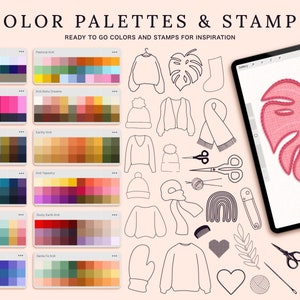 Realistic Knit & Stitches Procreate Brushes | Digital Textile Art Kit ...