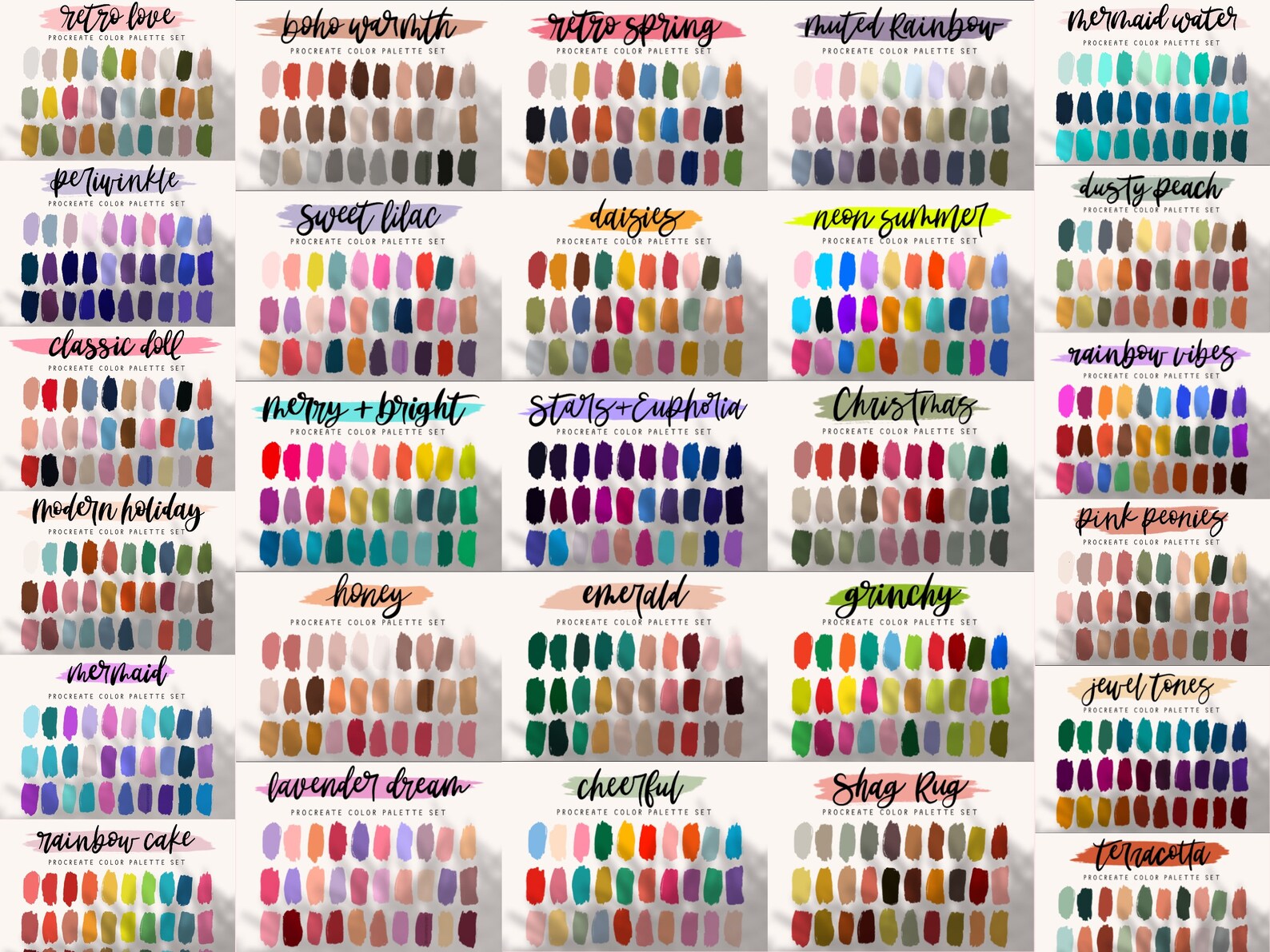 Procreate Color Palette Bundle With Hundreds Of Palettes And Thousands Of Colors For Color Picking