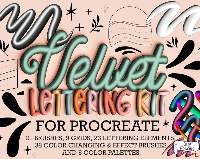 3D Procreate Brushes, 100 3D Lettering Brushes for Procreate, Procreate ...