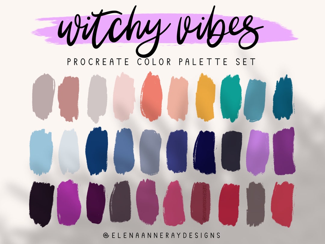 Witchy Vibes Procreate Color Palette Set With Mystical Inspired and ...