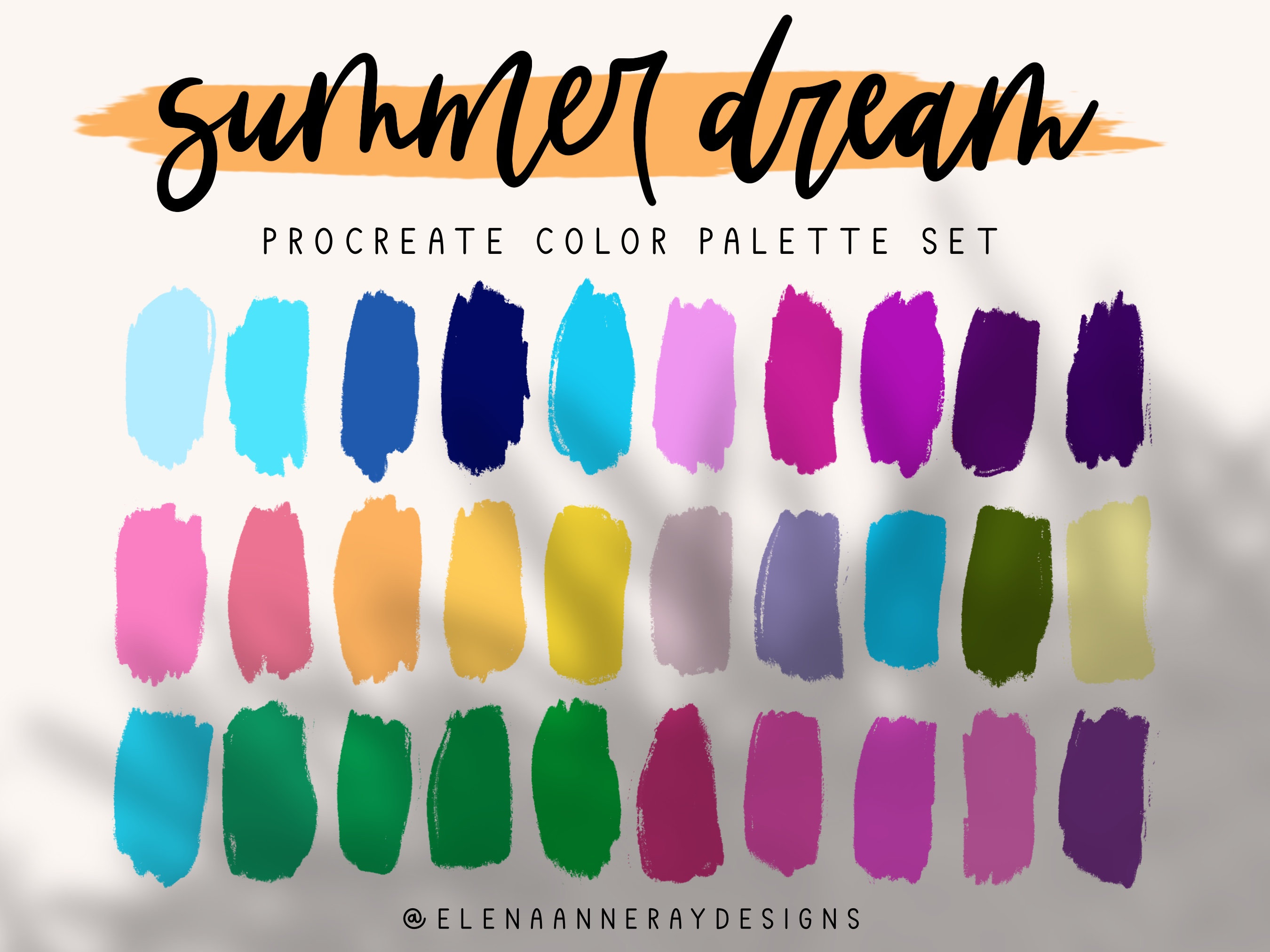 4 Procreate Color Palettes Bright Gradient Procreate Color - Etsy Canada
