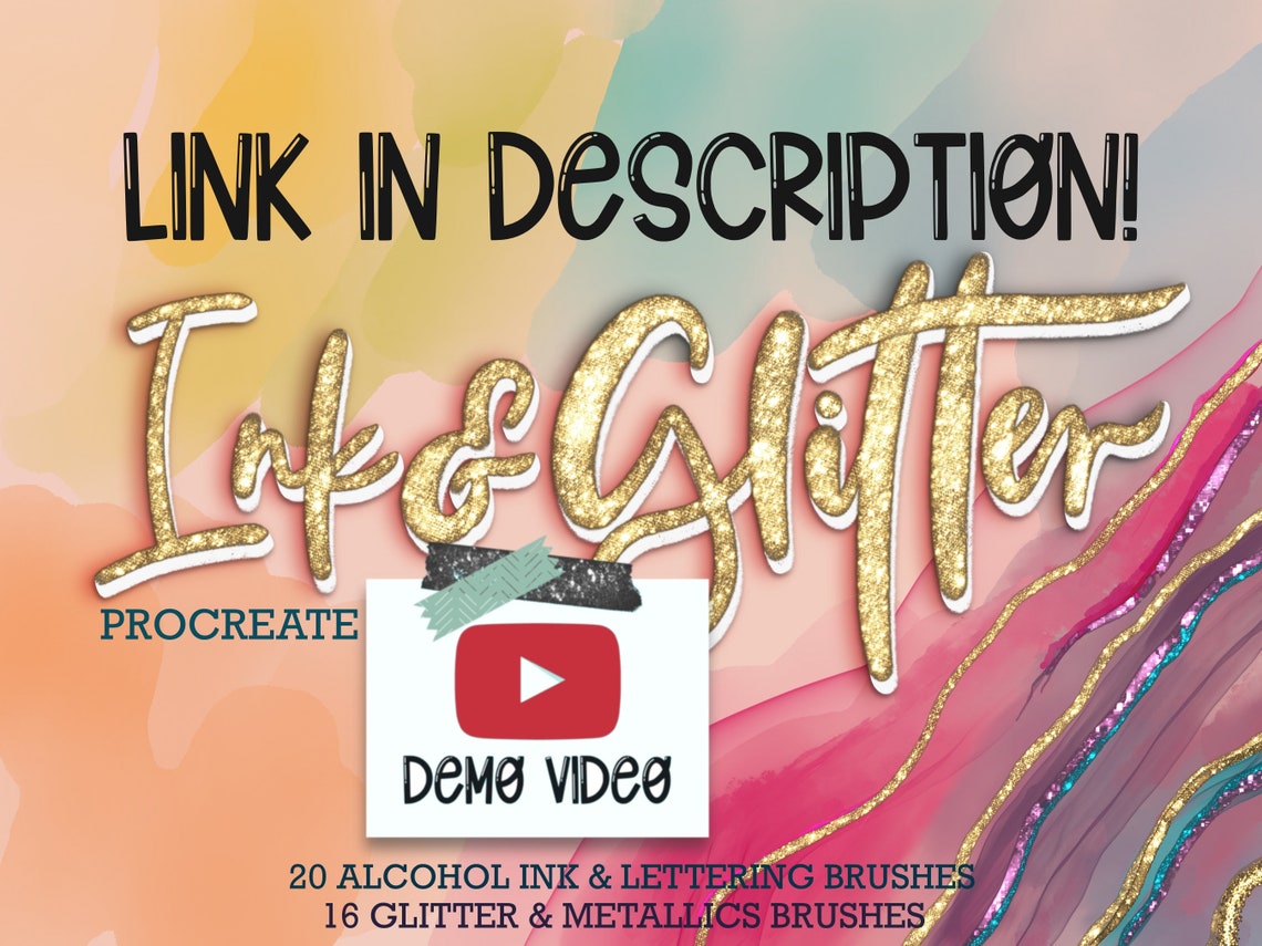 36 Procreate Brushes Alcohol Ink Kit Metallic Procreate | Etsy