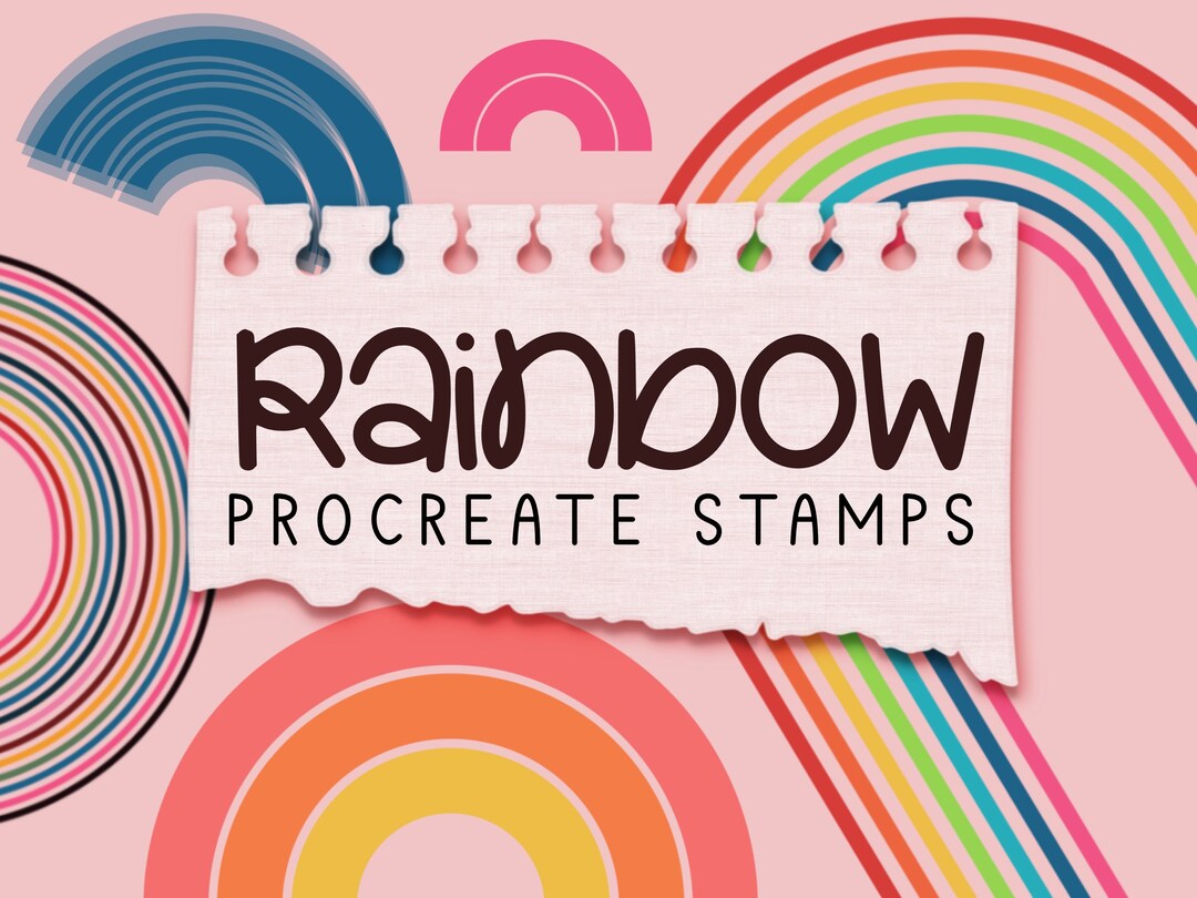 Procreate Rainbow Brush Stamps | Procreate Brushes | Retro Procreate ...