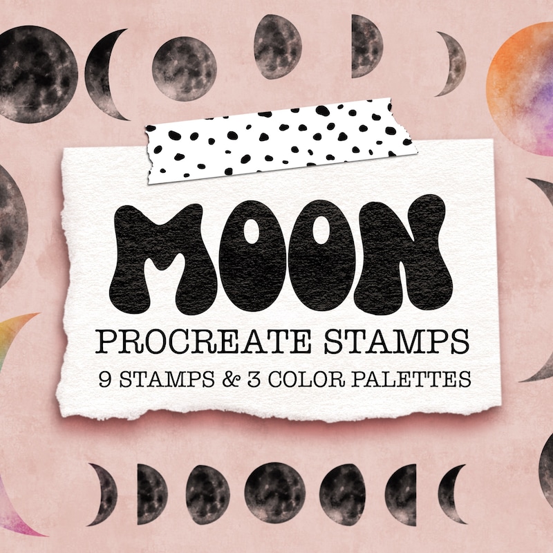 Moon Stamp - Etsy