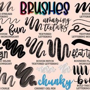 103 Procreate Lettering Brushes, Procreate Beginner Kit, Glitter Brush ...