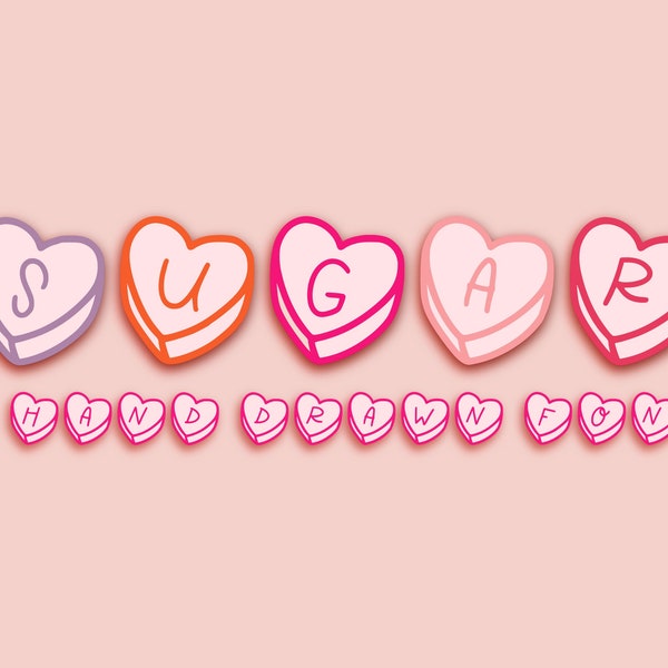 Conversation Heart Font - Etsy
