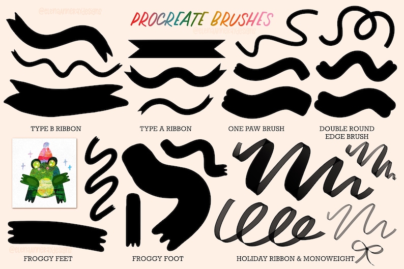 Procreate Brushes | Dopamine Art Library Kit | Maximalist Collage ...
