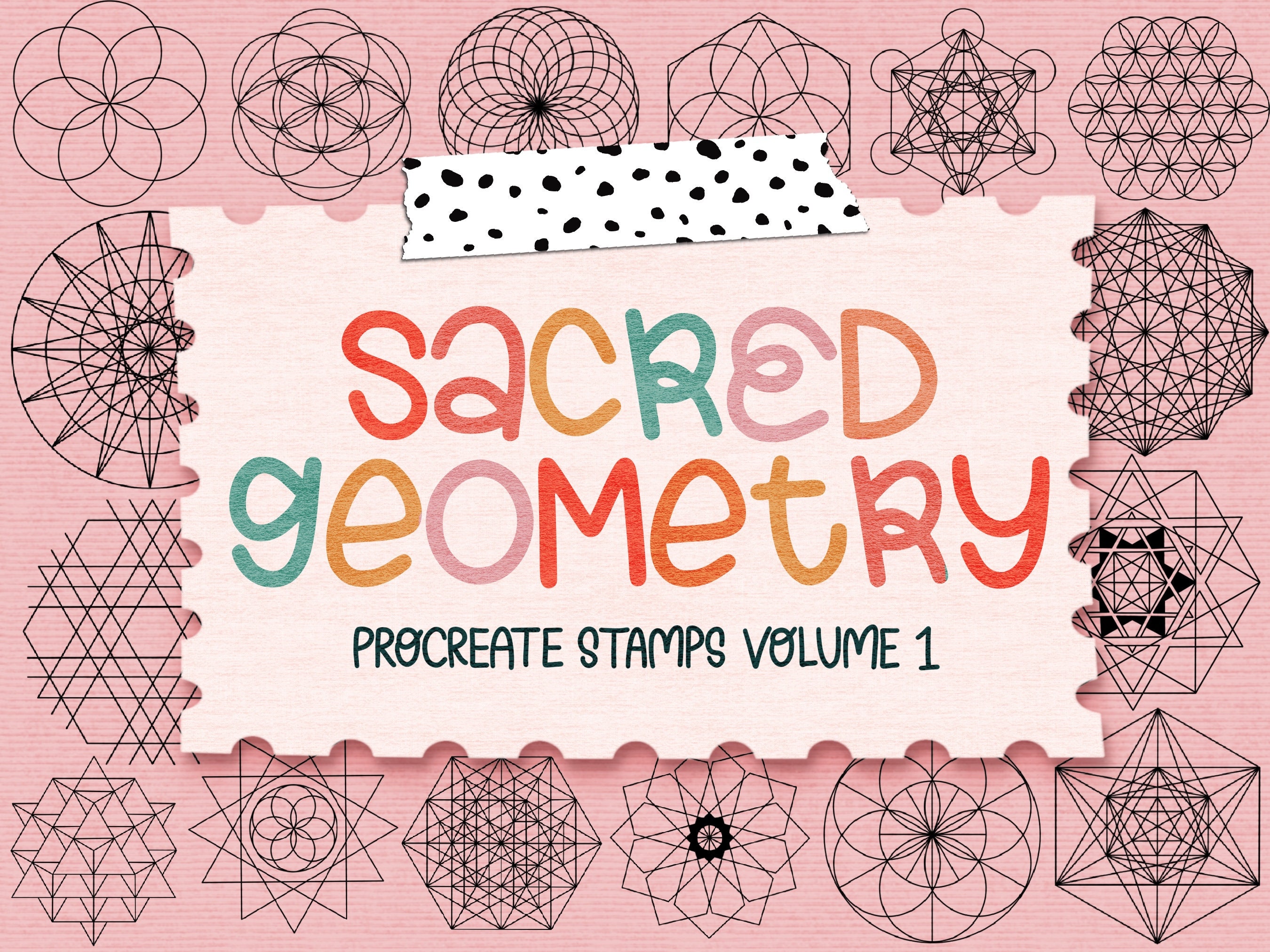 Procreate Stamps Sacred Geometry Geometric Shapes Shape - Etsy