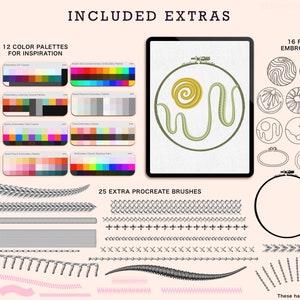 Realistic Embroidery Procreate Brushes | Digital Art Kit for Procreate ...
