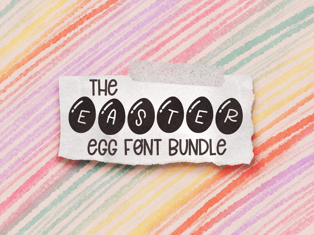 Font Bundle Easter Fonts, Egg Shape, Spring Fonts, Cute Fonts ...