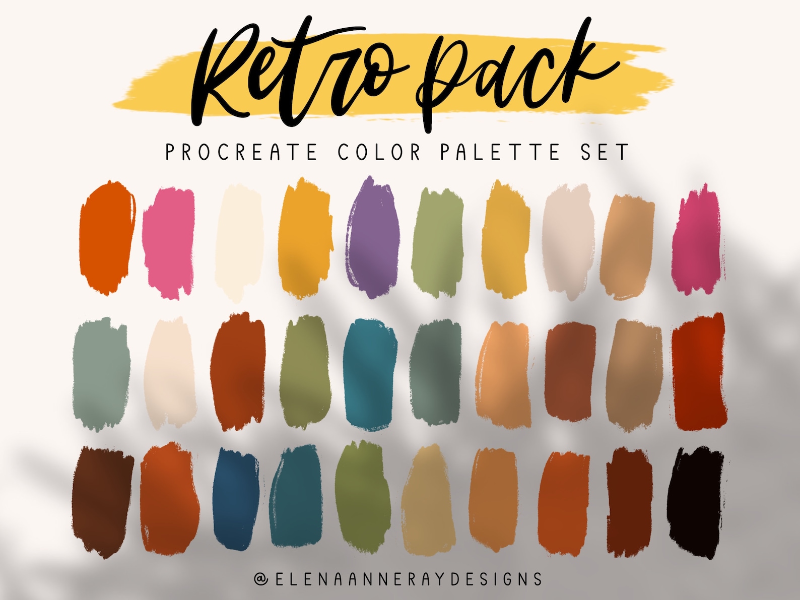 6 Procreate Color Palettes Gradient Procreate Color Palette - Etsy