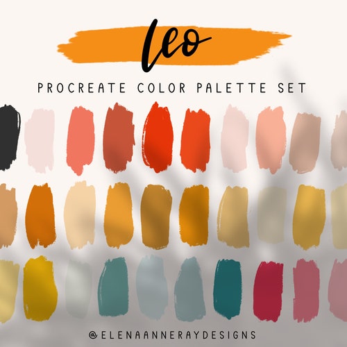 Leo Zodiac Procreate Palette Zodiac Colors 30 Colors Color - Etsy Leo Zodiac Procreate Palette Zodiac Colors 30 Colors Color - Etsy