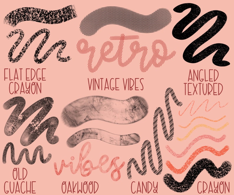 74 Procreate Brushes, Lettering Brushes, Glitter in Procreate, Monoline ...