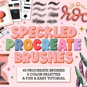 Speckled Procreate Brushes for Texture & Dimension in Procreate Art + Lettering, Stippling ...