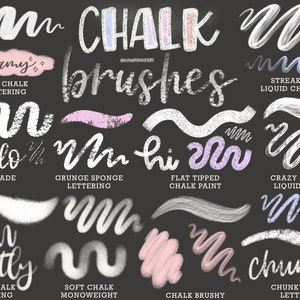 Procreate Chalk Brushsets: Realistic Art, Lettering, Texture Brushes ...