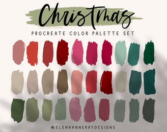 Modern Christmas Digital Color Palette Color Chart - Etsy