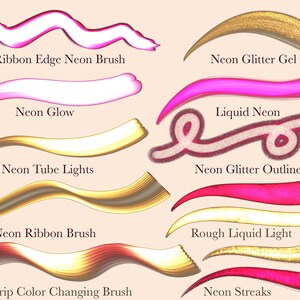 31 Glitter & Neon Procreate Brushes | Metallic Procreate Brush | Neon ...
