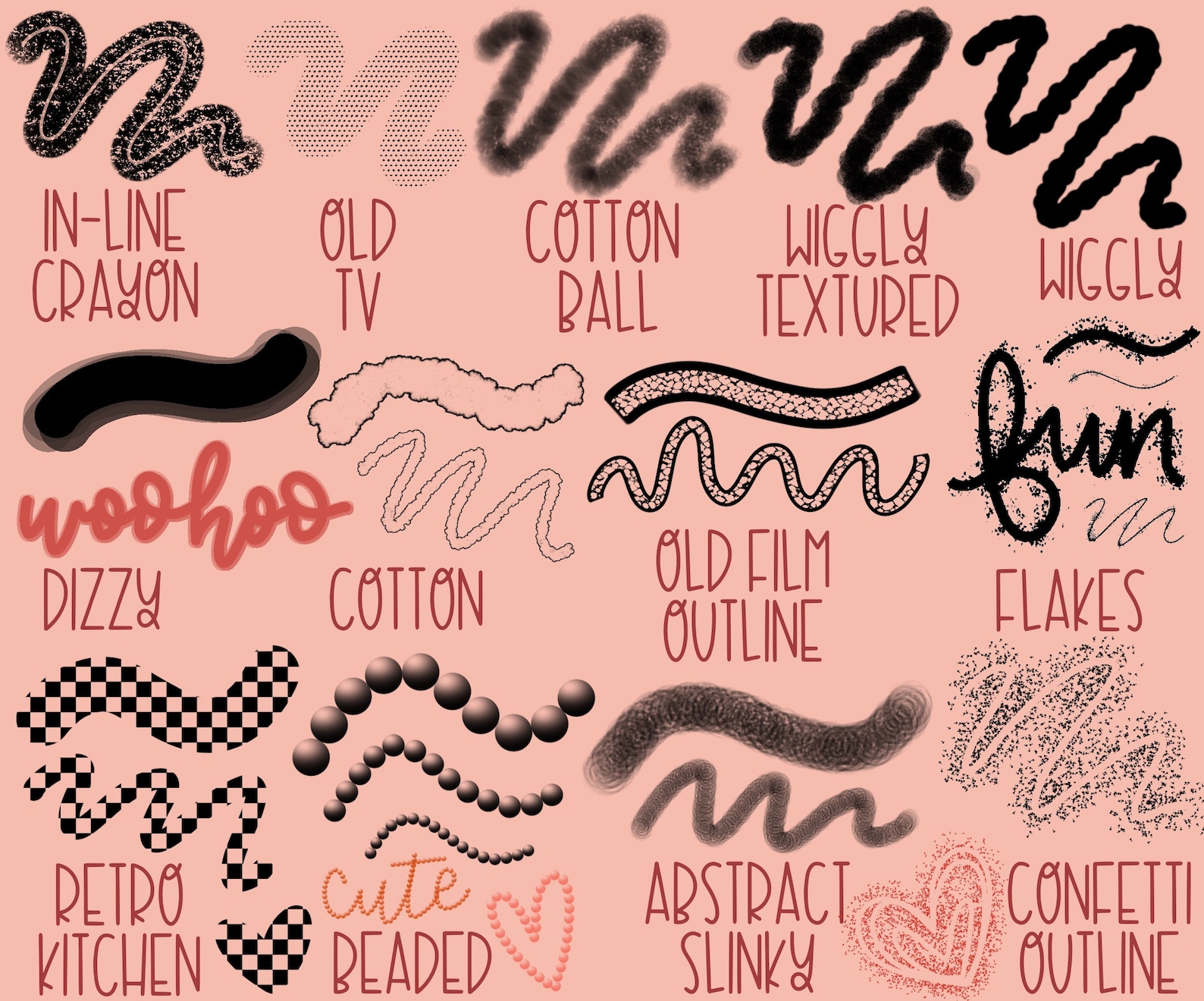 74 Procreate Brushes, Lettering Brushes, Glitter in Procreate, Monoline ...