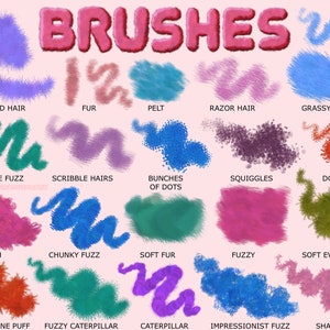 Fuzzy Procreate Fur Brushes, Realistic Animal Hair Texture Brushes for Ipad, & a Fun Digital Art ...