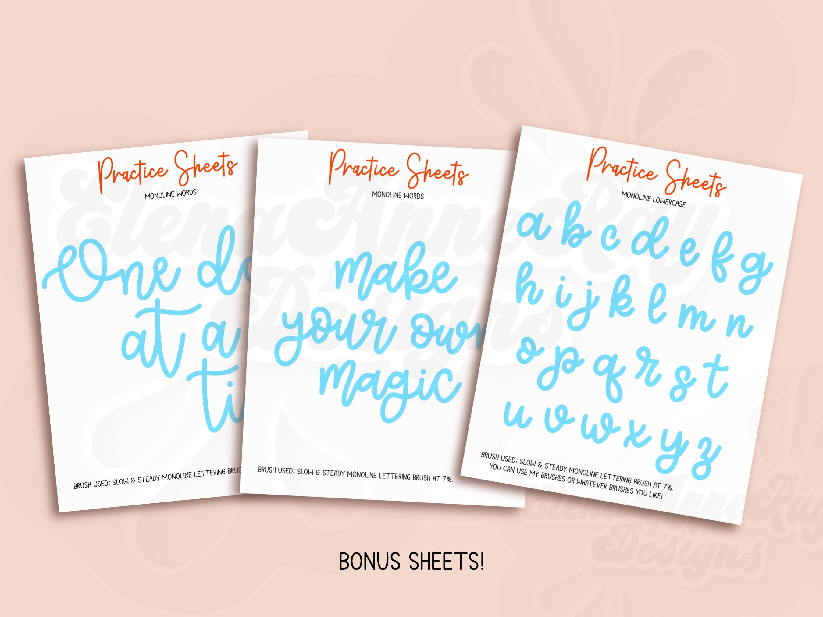 Basic Lettering Sheets Beginner Lettering Workbook Procreate - Etsy