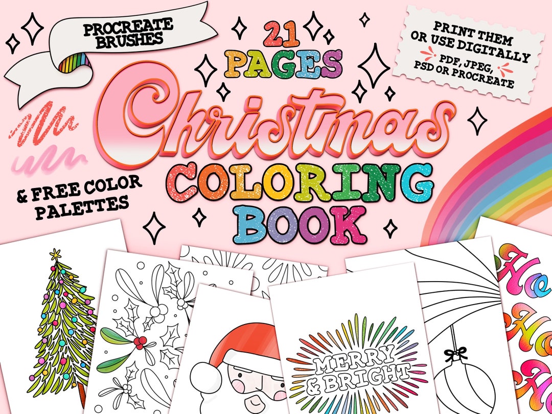 Printable Christmas Coloring Book, All Ages Coloring, Homeschool ...