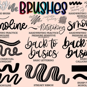 103 Procreate Lettering Brushes, Procreate Beginner Kit, Glitter Brush ...