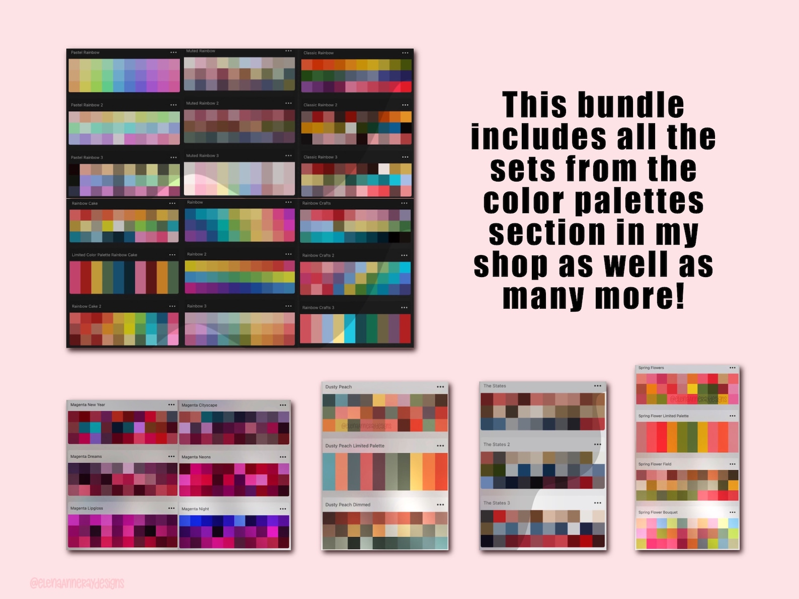 Procreate Color Palette Bundle With Hundreds Of Palettes And Thousands Of Colors For Color Picking