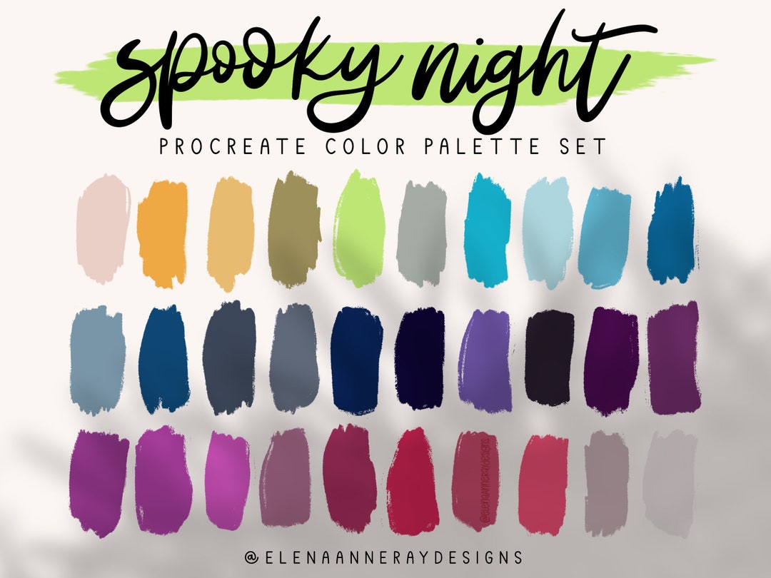 Spooky Night Procreate Color Palette: Halloween & Horror Colors (2 ...