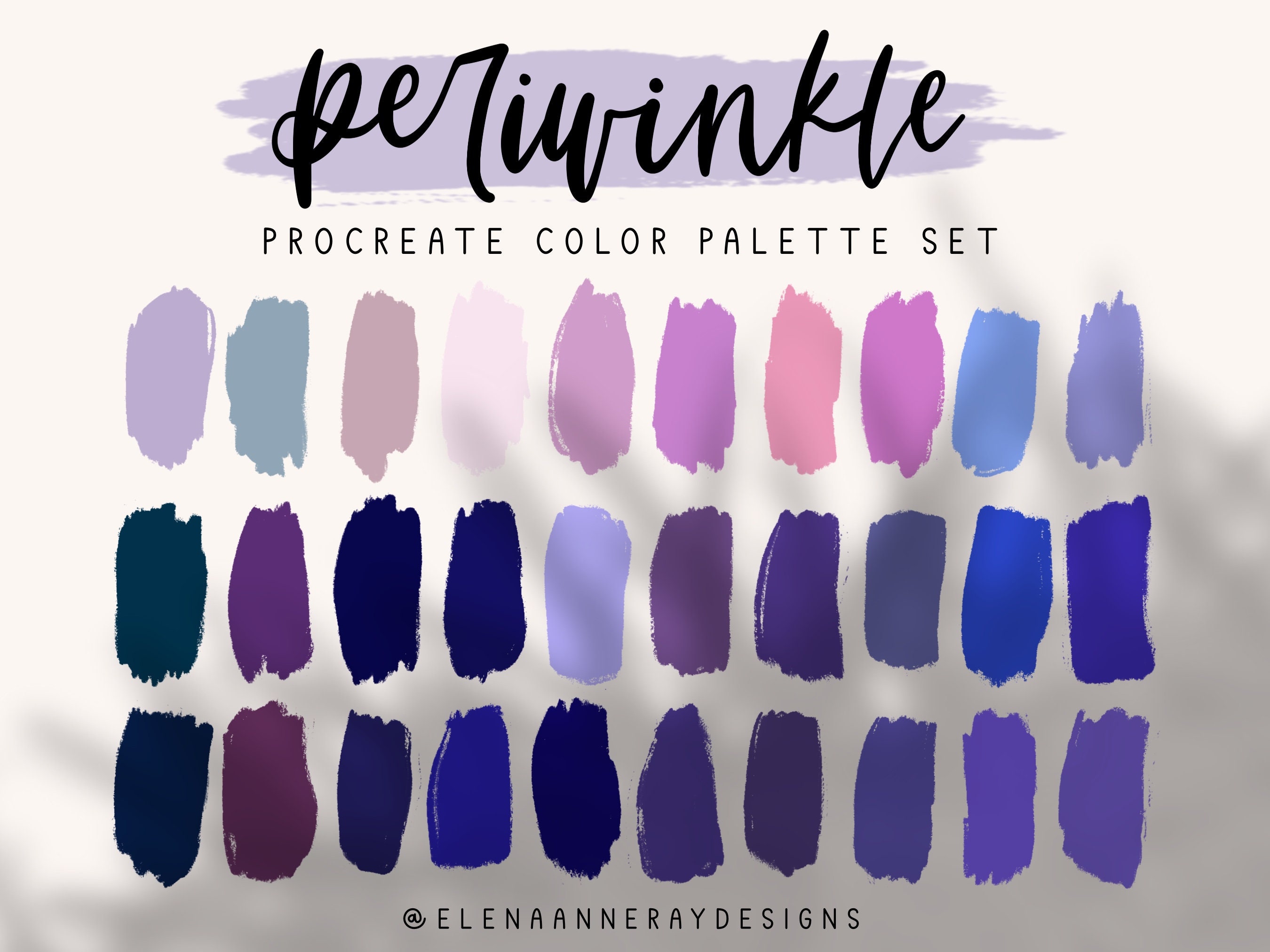 Periwinkle Procreate 7 Procreate Color Palettes Procreate - Etsy