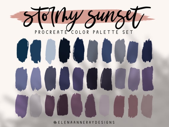 6 Procreate Color Palettes Gradient Procreate Color Palette - Etsy