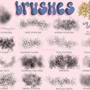 Speckled Procreate Brushes for Texture & Dimension in Procreate Art + Lettering, Stippling ...