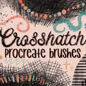 Procreate Brushes, Crosshatch, Drawing + Sketching, Charcoal & Graphite ...
