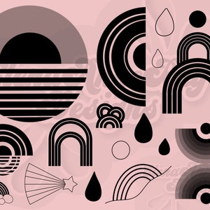 Rainbow Procreate Stamps and Color Palette Bundle for Digital Art on ...