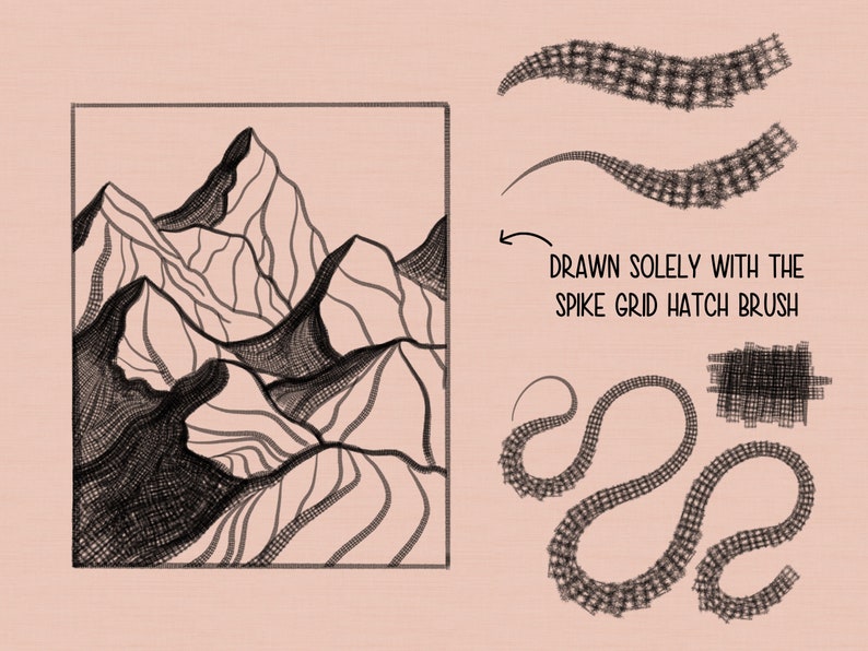 Procreate Brushes, Crosshatch, Drawing + Sketching, Charcoal & Graphite ...