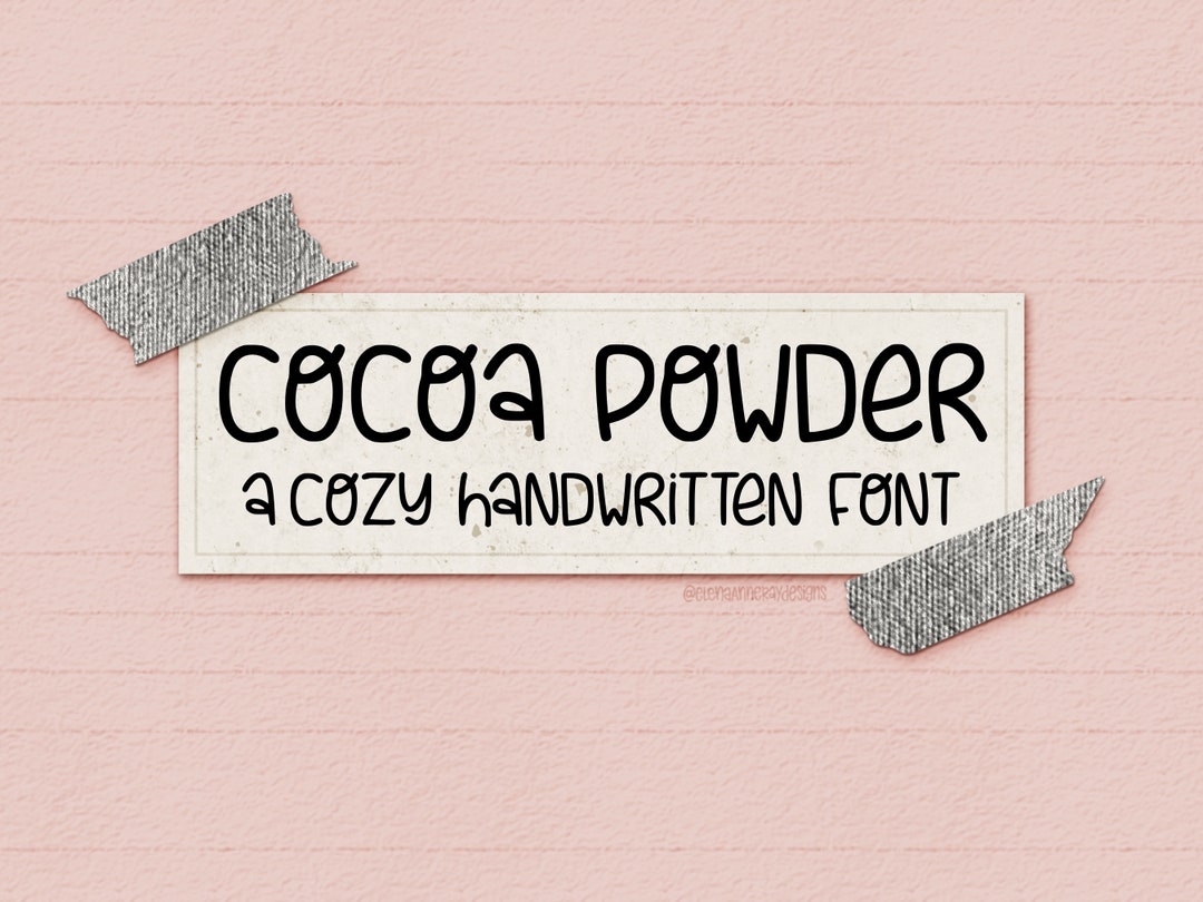 Cocoa Powder Cute Sans Font, Handwriting Fonts, Planner Font, Cricut ...